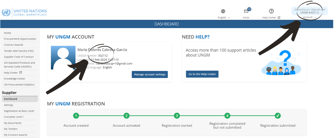 What is the UNGM number, and where to identify the account's UNGM ...
