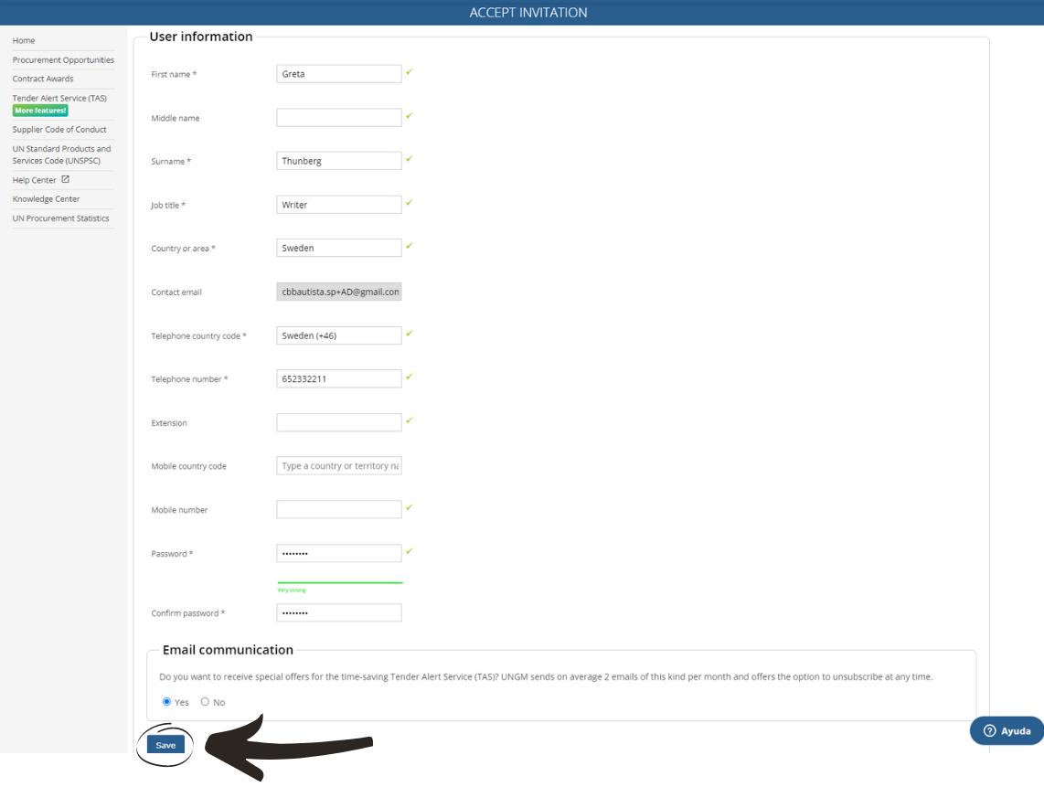 How to add colleagues to TAS? – UNGM Help Center