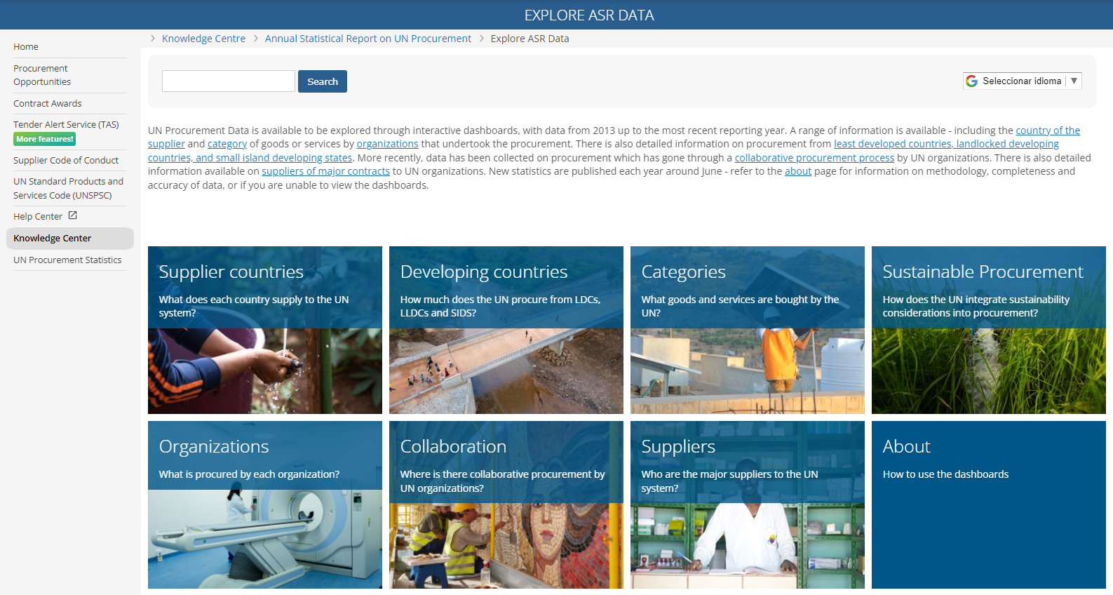 How to access the Annual Statistical Report (ASR) on UN Procurement and ...