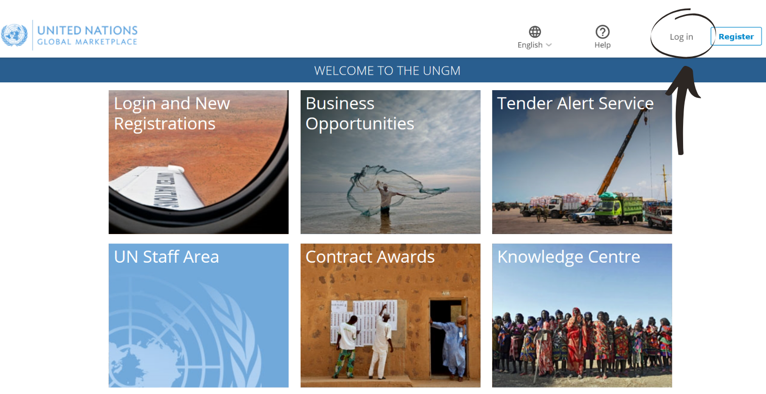 How to log into the UNGM account as a staff member? – UNGM Help Center