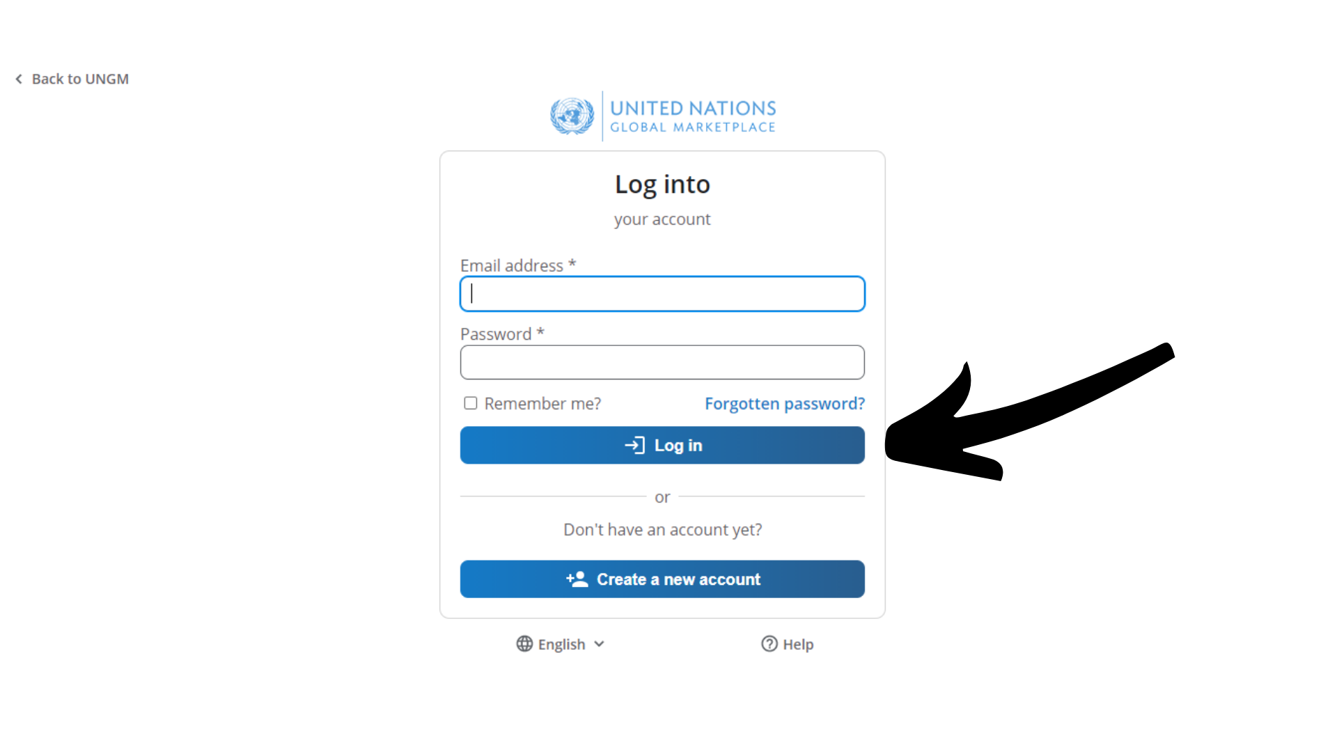 How to log into the UNGM account as a staff member? – UNGM Help Center