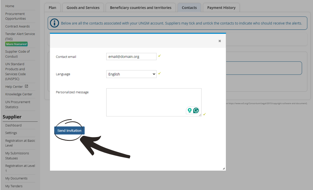 How to add colleagues to TAS? – UNGM Help Center